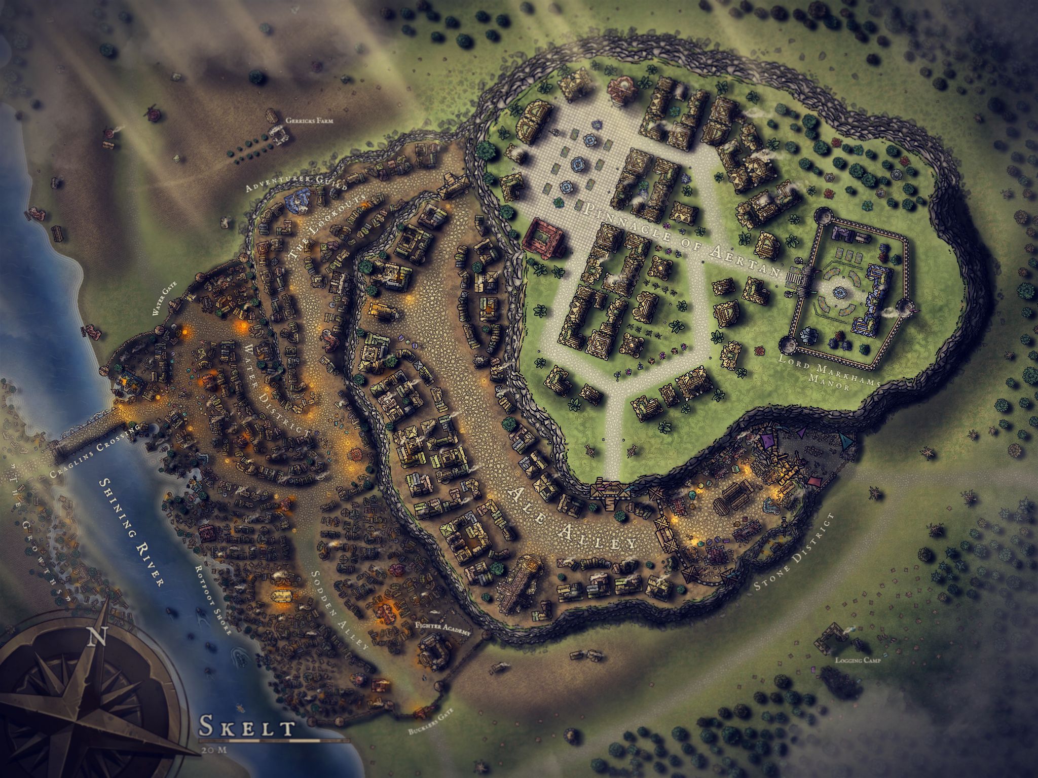 Pathfinder Town Maps