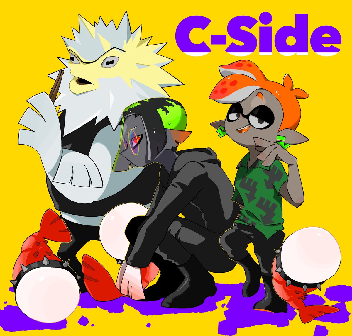 カニアノレキ On Twitter ここら辺のスプラバンド絵気に入ってるから見てほしい① C Side/dedf1shちゃんとpaulくん/フィン・ボトムくん