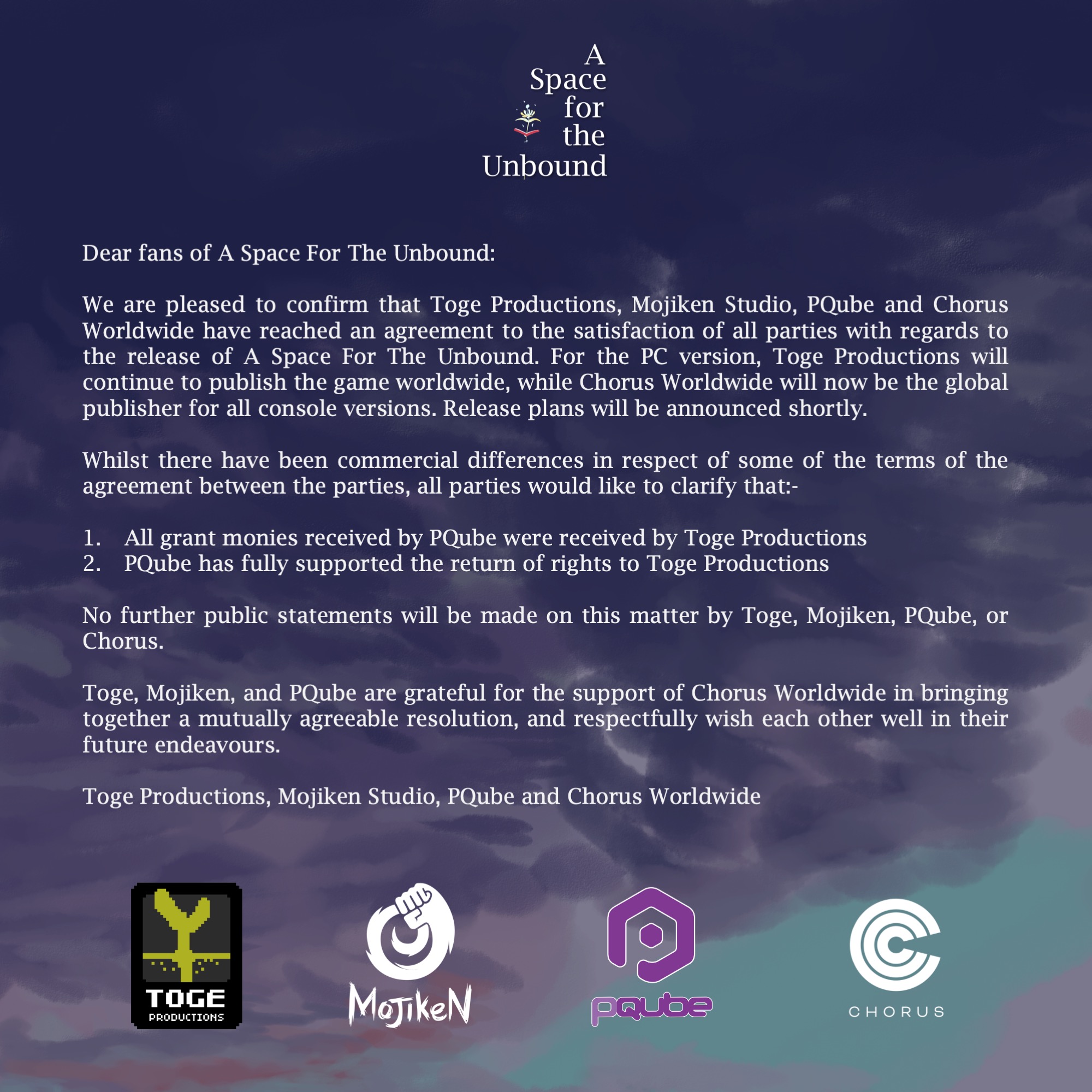 Chorus Worldwide | A Space for the Unbound, Jan 19 on Twitter: "Please read our update regarding ...