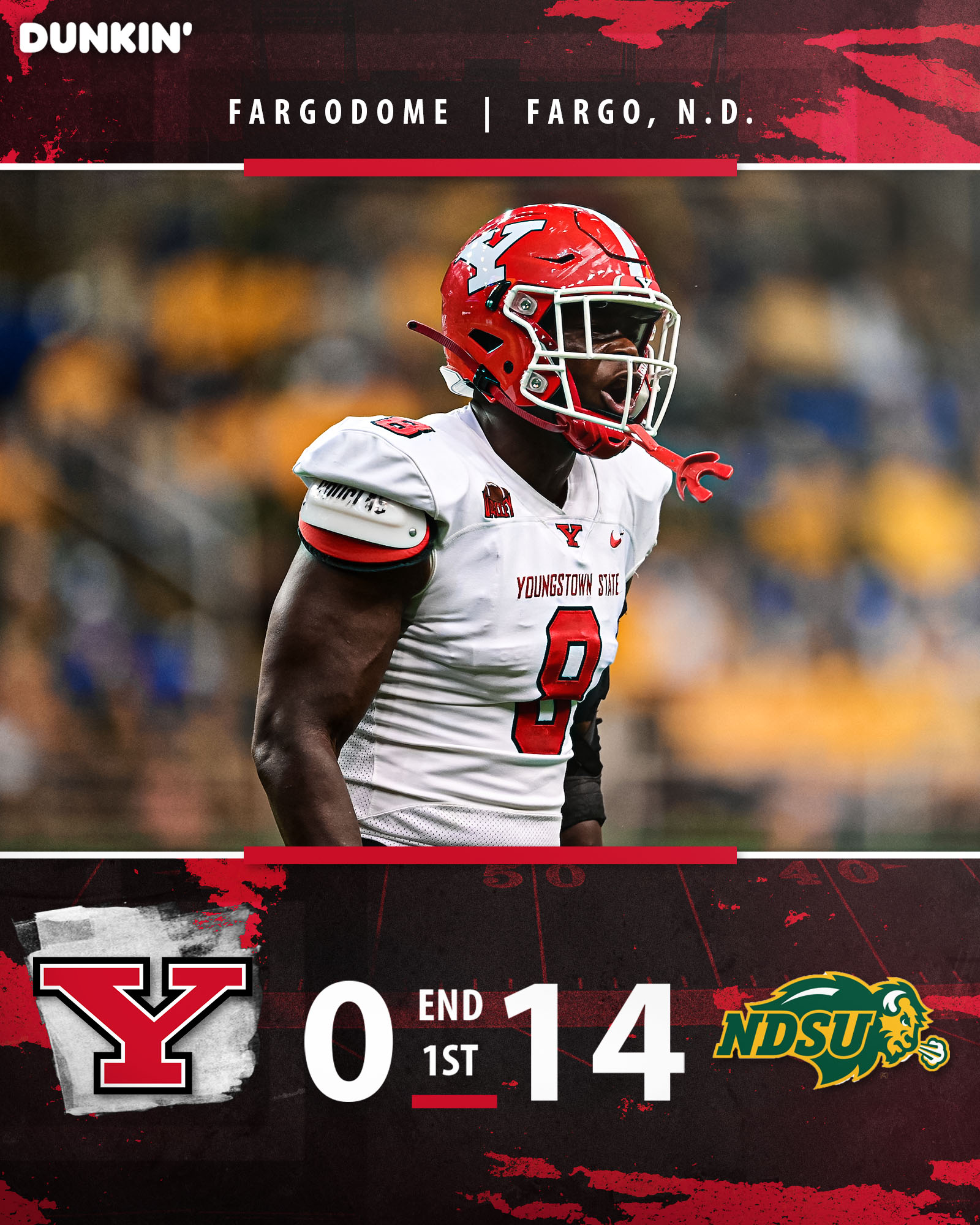 Youngstown State Football on Twitter: "Penguins face a two-touchdown deficit following the first ...