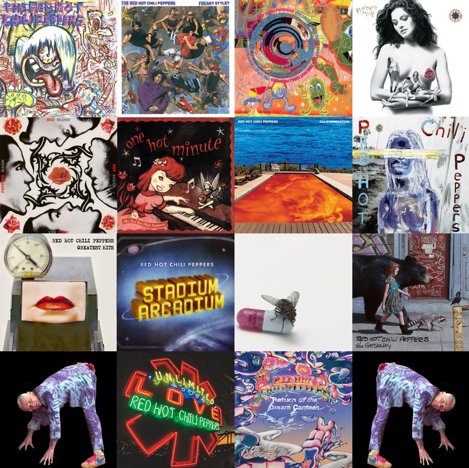 Red Hot Chili Peppers Album Covers