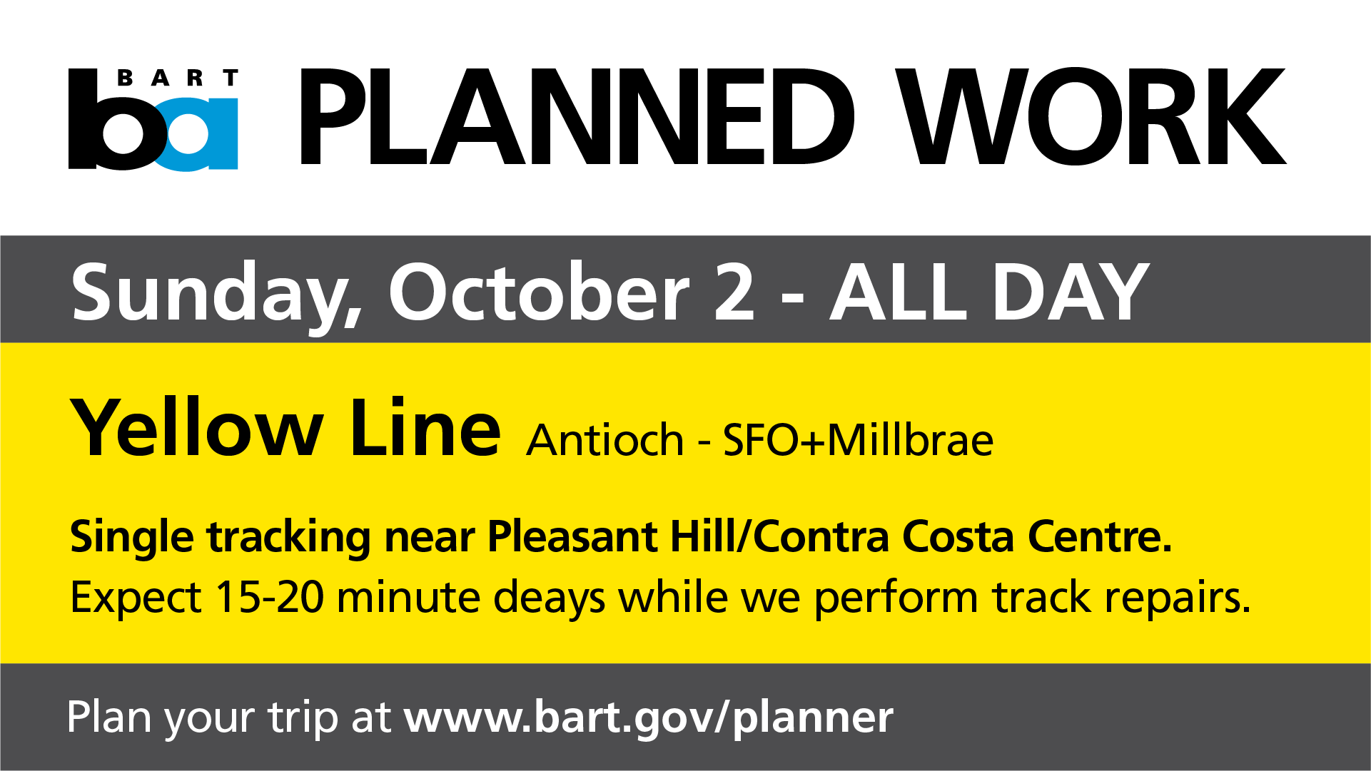 BART On Twitter Service Will Be Reduced To One Track Near Pleasant bart-on-twitter-service-will-be-reduced-to-one-track-near-pleasant