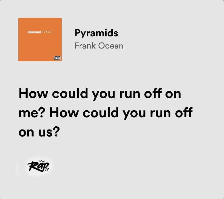 Frank Ocean Pyramids