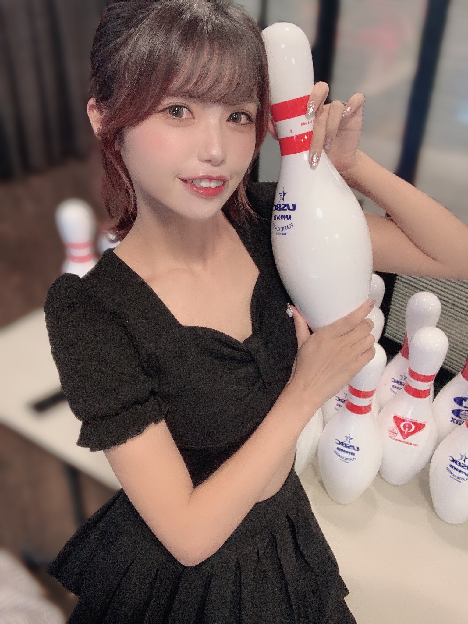 最雲めい子@12/12ゆる革ワンマン on Twitter: "きょのボウリング大会 ️ みんな盛り上がっててたのしかった〜〜〜〜〜੬ ჱ̒⸝⸝ ･ ⸝⸝ჱ̒ ꒱ プロボウラーみたいな服装した ...