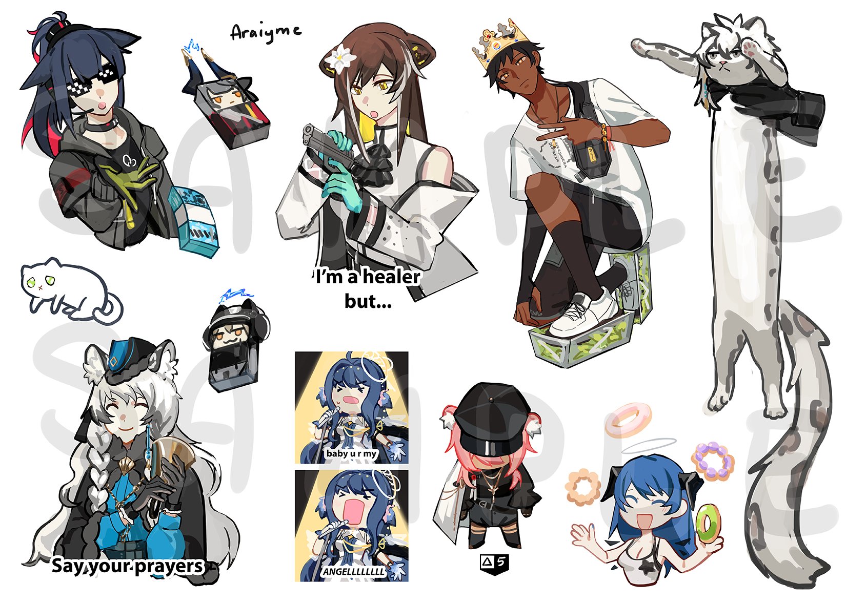Arai 🍰 on Twitter: "Arknights sticker sheets soon, 2 more to go 🫡 #アークナイツ #Arknights #明日方舟 https ...