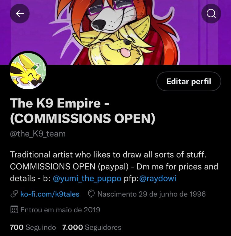 The K9 Empire - (COMMISSIONS OPEN) on Twitter: "Whoa!! 7k followers!! Thank you so much guys for ...