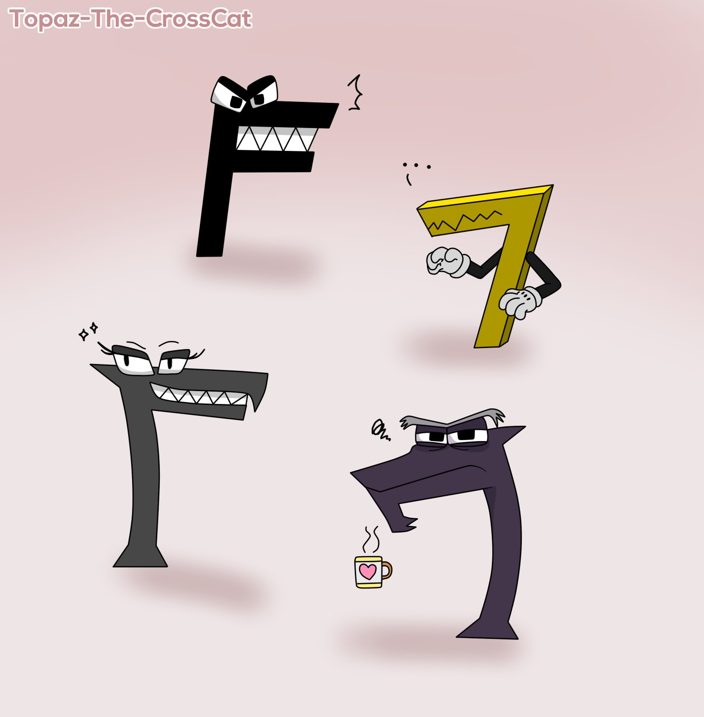 Topaz-The-CrossCat on Twitter: "~ F and Familiars! ~ Aah,i've wanted to draw them all >w