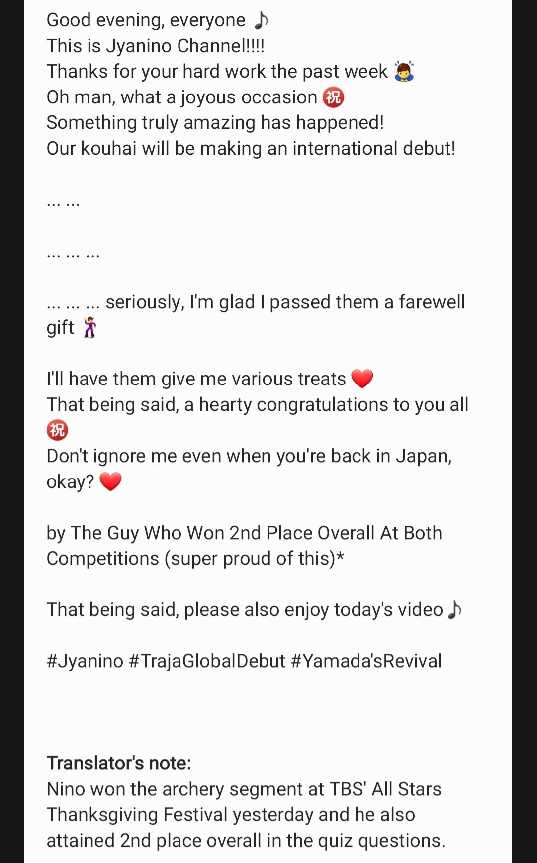 Transitions 🌩 🌈Smile again on Twitter: "Fuma: The 4 of us are finally together for a new start ...