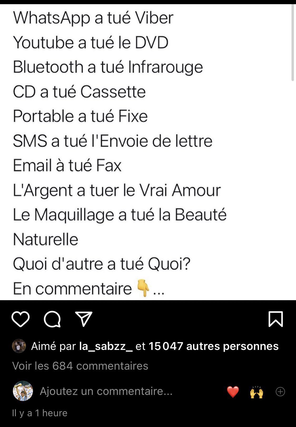 Top Des Screen on Twitter: "Pendant ce temps sur Instagram https://t.co/a7OECdcnoe" / Twitter