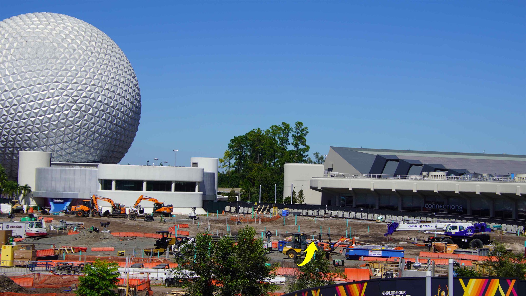 bioreconstruct on Twitter: "Outline of the central EPCOT 5-ring logo garden is becoming more ...