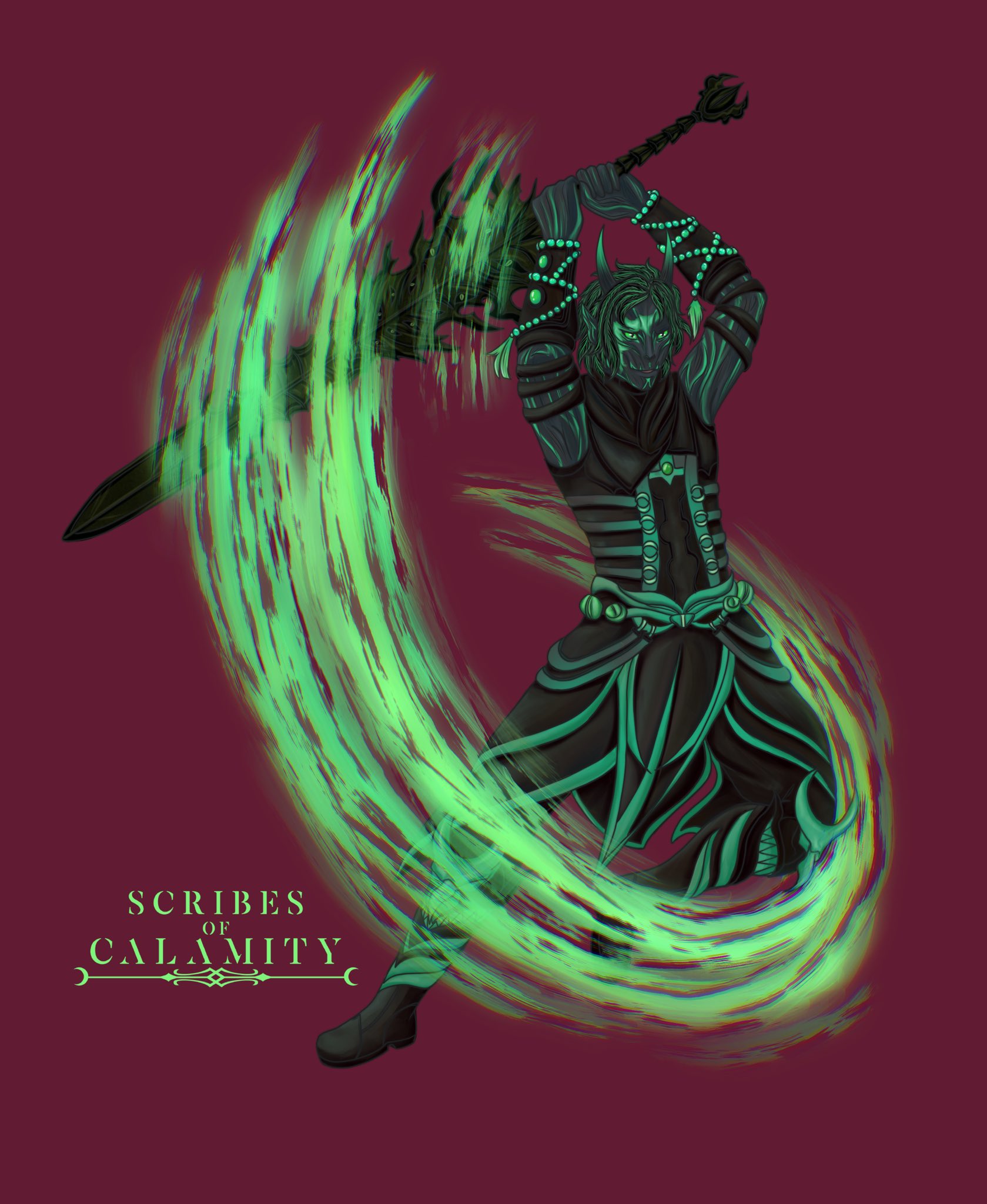 Scribesofcalamityart On Twitter The Necromancer Set Of My