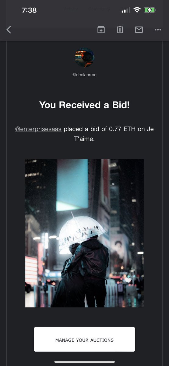 Declan on Twitter: "Oh shit, @TyRobb2 just came in with a 0.77 bid! @Punk_2070 watch out bro!!"