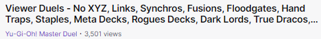 TheDuelLogs Duel Logs 😈🌸 on Twitter: "I went live with this title as a joke last night, and ...