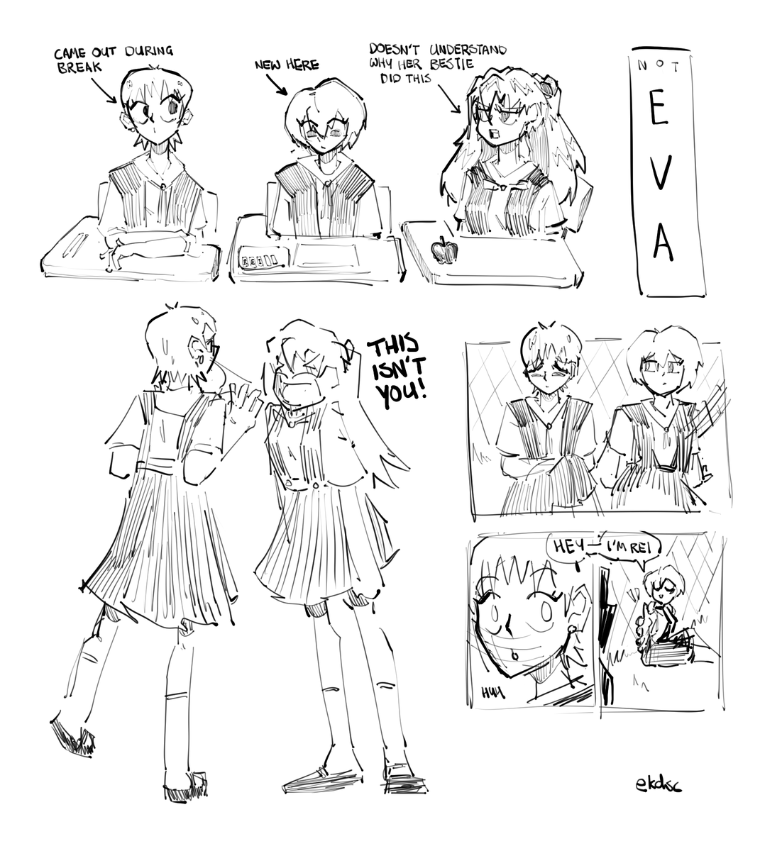 「shinji ikari is trans i dont make the ru」|elle is reading dorohedoroの漫画