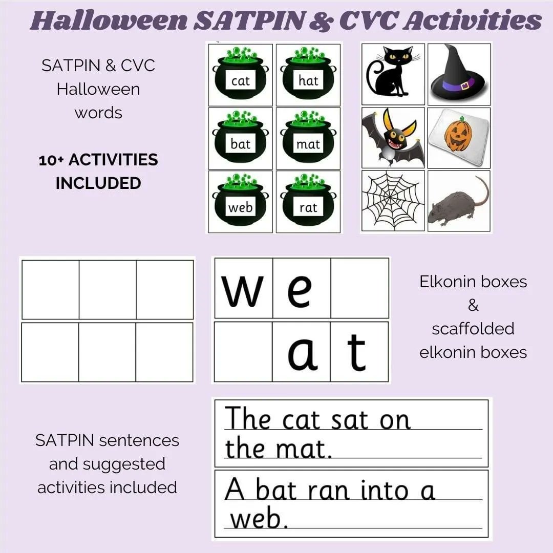 ⭐️Miss T⭐️ on Twitter: "🎃👻 Halloween SATPIN / CVC / Addition to 10 ...