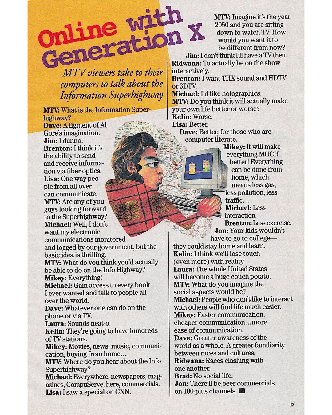 Retro Tech Dreams on Twitter: "MTV viewers explaining the internet, TV Guide (1994) https://t.co ...