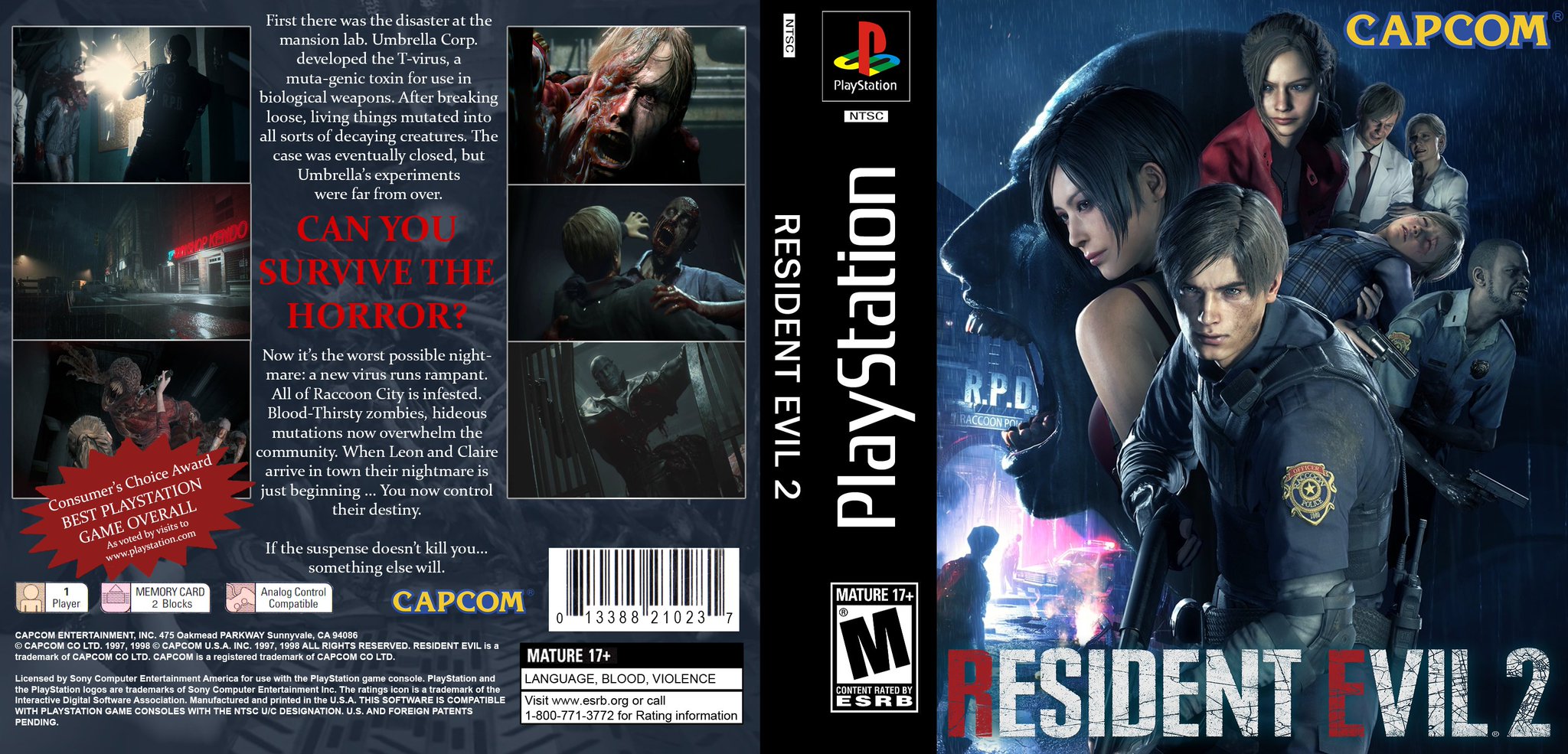 Horror Games Community on Twitter: "Here is a Resident Evil 2 PSX mockup case made by ...