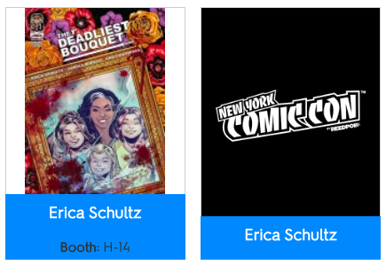 Erica Schultz - NYCC H14 on Twitter: "According to the @NY_Comic_Con site, there's TWO of me in ...