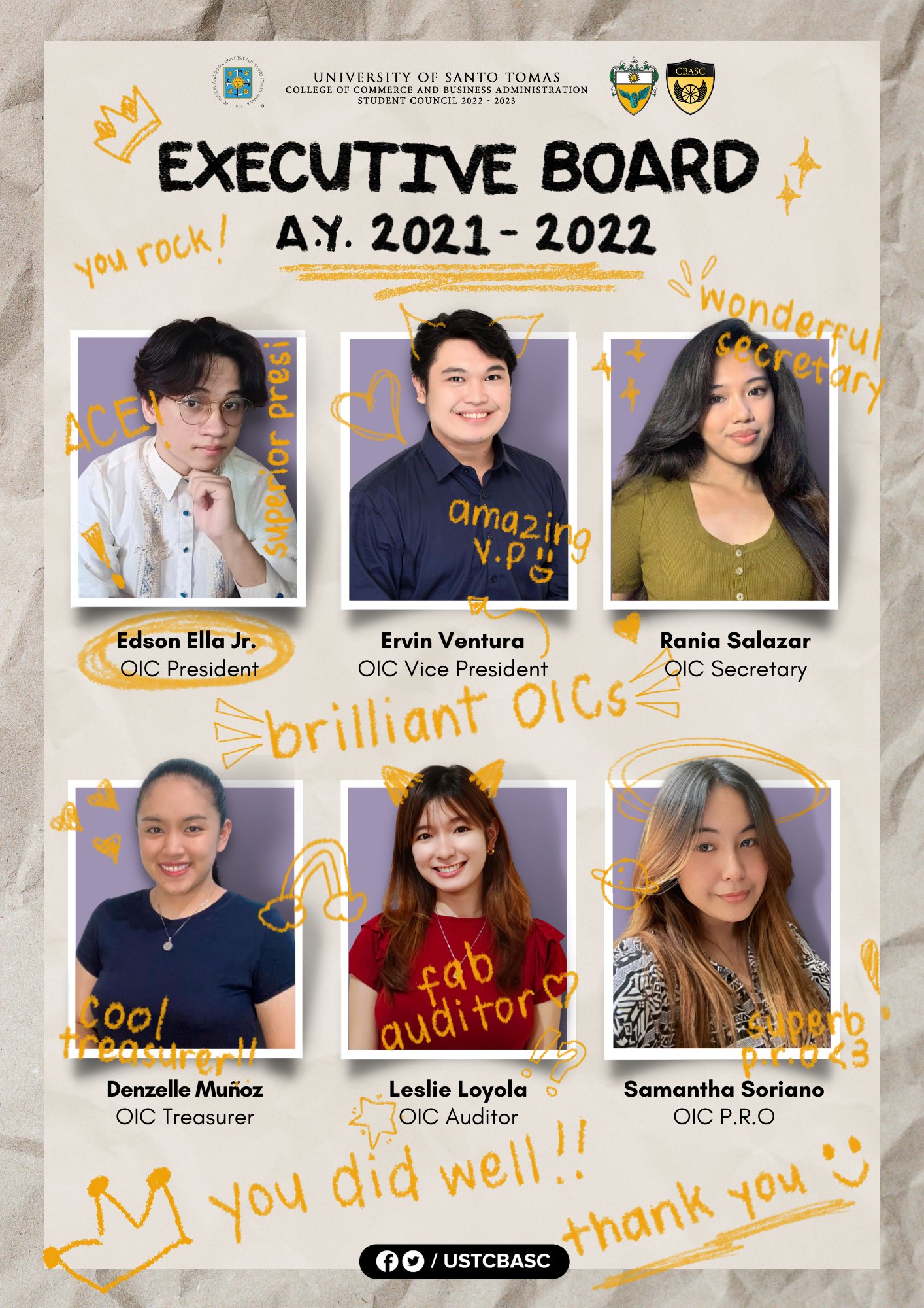UST CBASC on Twitter: "To our very own UST CBASC Executive Boards, we would like to extend our ...