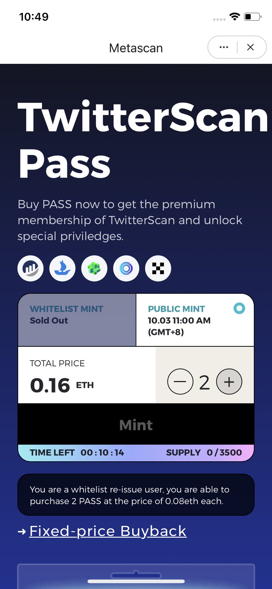0xRen | W+ on Twitter: "Twitterscan作为要工具的，连续两次前段出问题，实在不敢恭维。格局和情怀无法填补技术上不足。 https://t.co ...