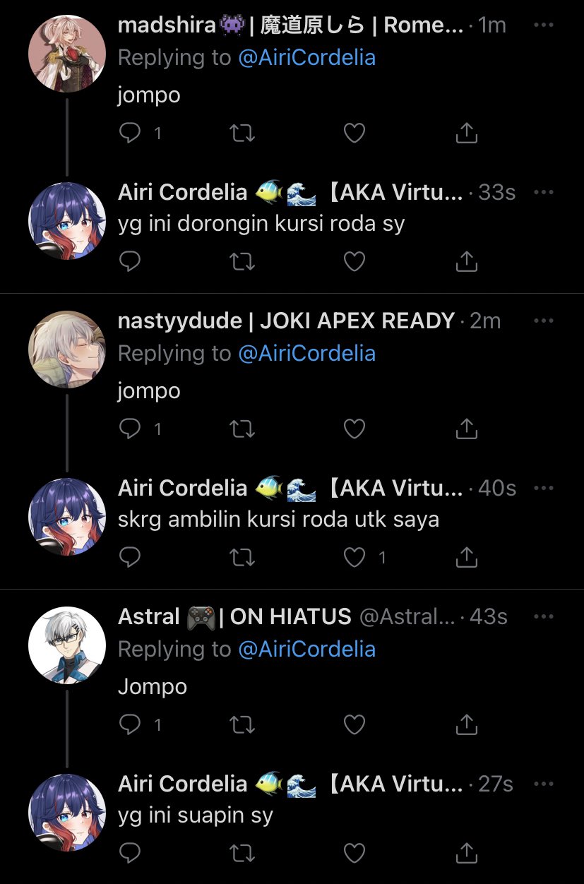 Airi Cordelia 🐠🌊【AKA Virtual】ICC SS75-76 on Twitter: "kalau mau ngatain jompo jgn setengah ...