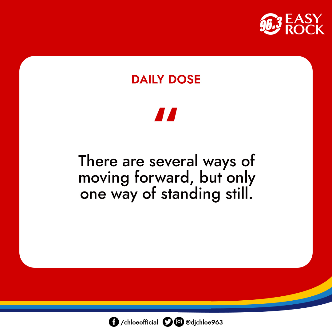 Easy Rock Manila on Twitter: "The key is never to look back. -- LISTEN LIVE: https://t.co ...