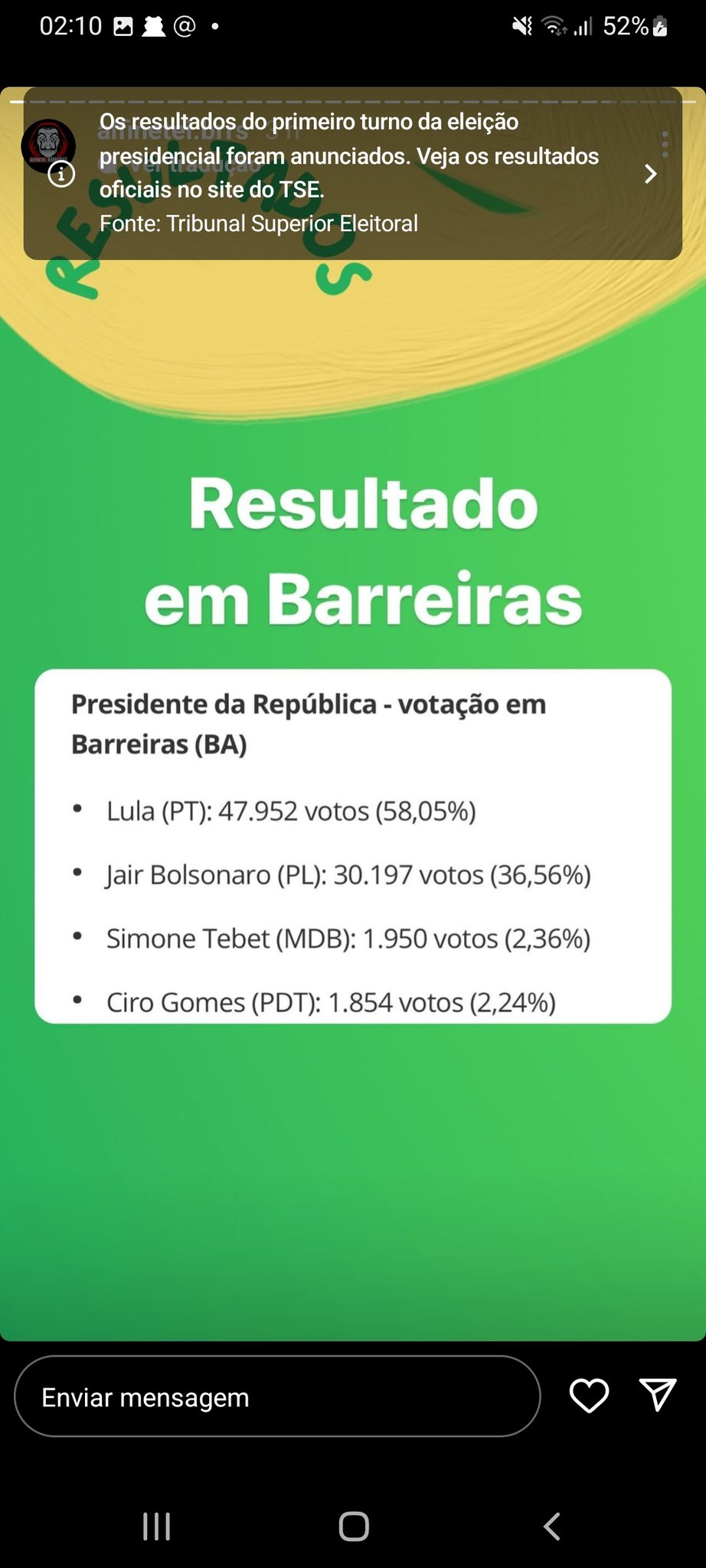 Socorrinha Quirino on Twitter: "@rafa_brasil84 Resultado de Barreiras bahia e o resultado geral ...