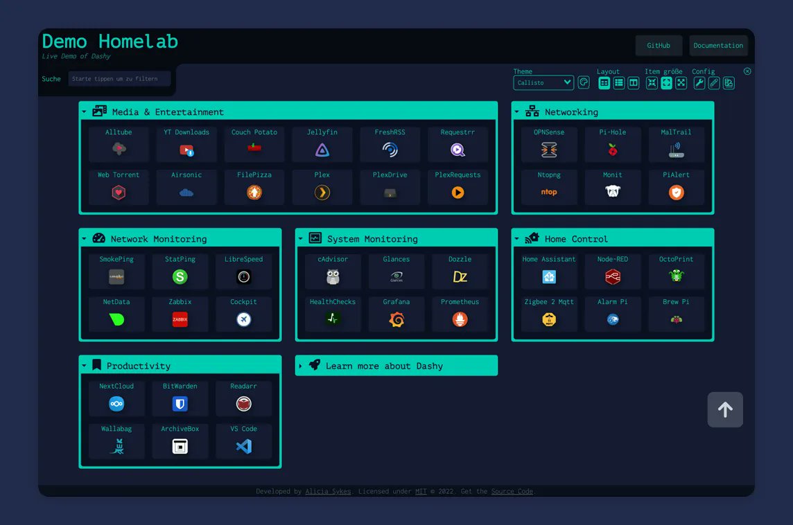 Madewithvuejs On Twitter Dashy Is A Self Hosted Dashboard App Madewithvuejs By Lissy Sykes