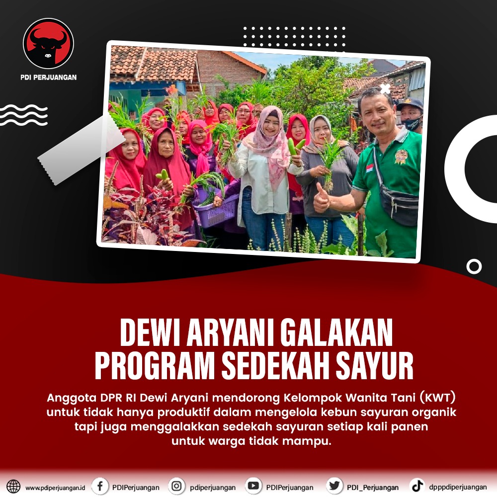 PDI Perjuangan on Twitter: "Dewi Aryani Galakan Program Sedekah Sayur Dewi Aryani panen sayuran ...