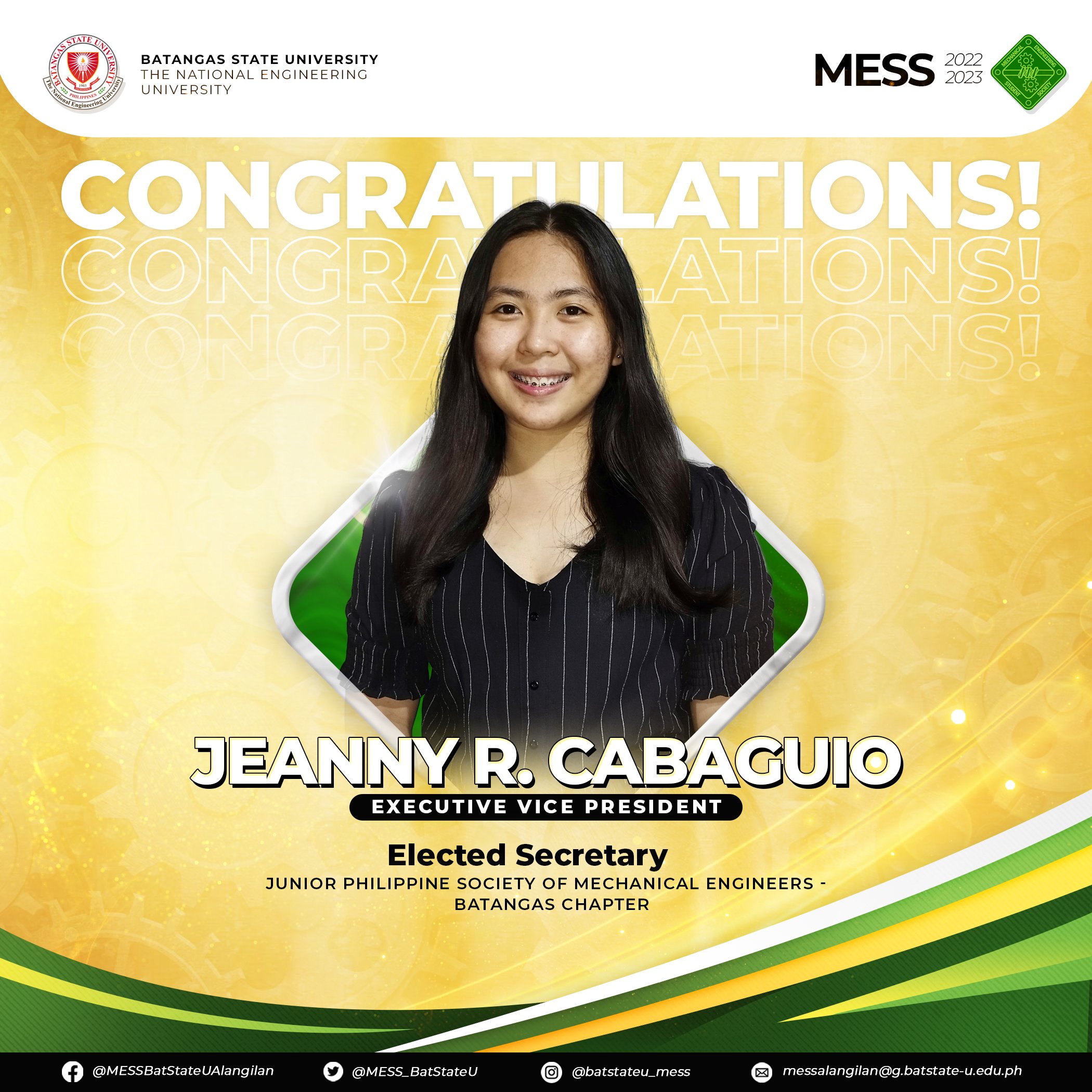 Mechanical Engineering Student Society on Twitter: "Vice President for Internal Affairs ...