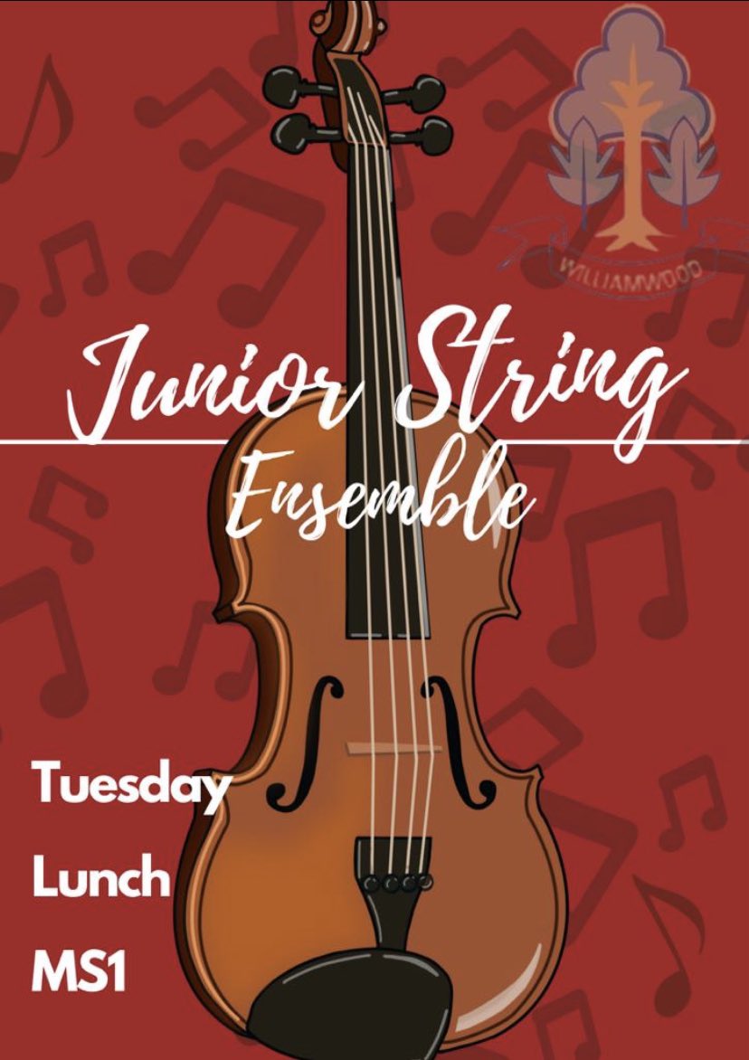 Williamwood HS on Twitter: "A reminder to S1-3 pupils who play a string instrument- Junior ...