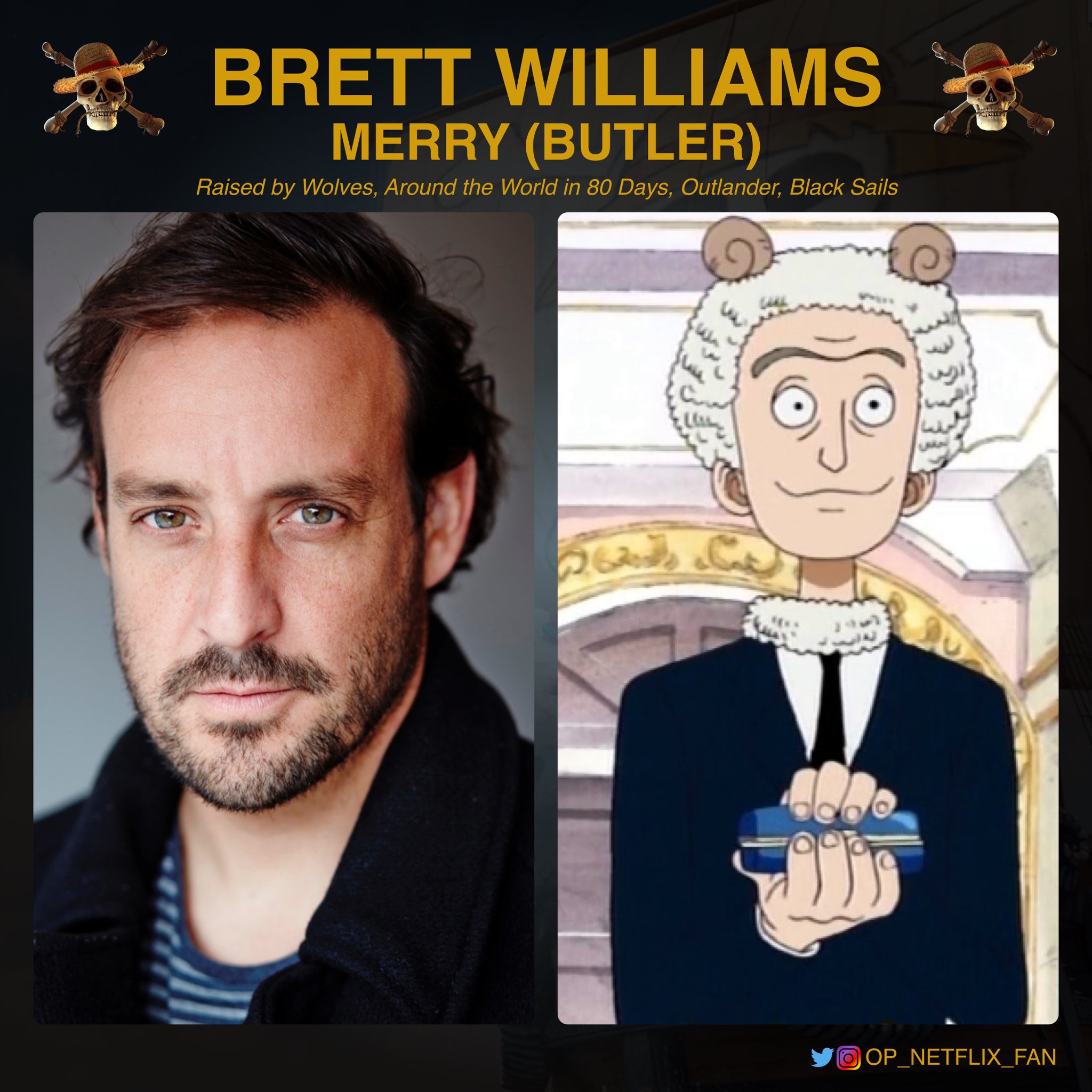 ONE PIECE NETFLIX FAN on Twitter: "Brett Williams has been cast for the role of Merry https://t ...