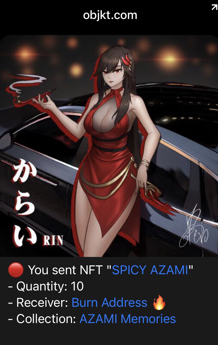 HYA on Twitter: "10 SPICY AZAMI burned and now become 40 edition 🔥 ️‍🔥🔥 19 edition left on ...