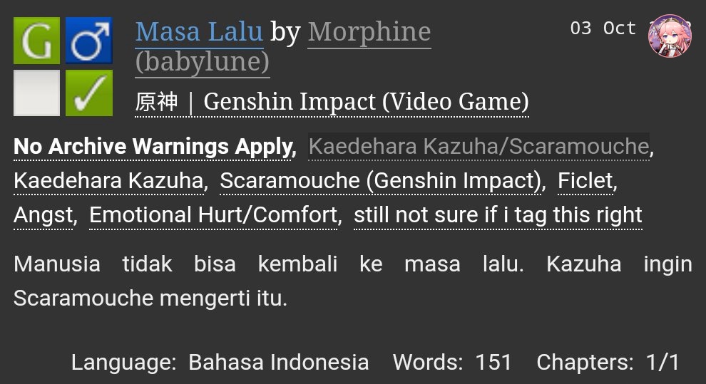 GABUNG KOMUNITAS FANFIC 📌 on Twitter: "au! cw // bxb , bl , kazuscara , scarakazu , kazuha x ...
