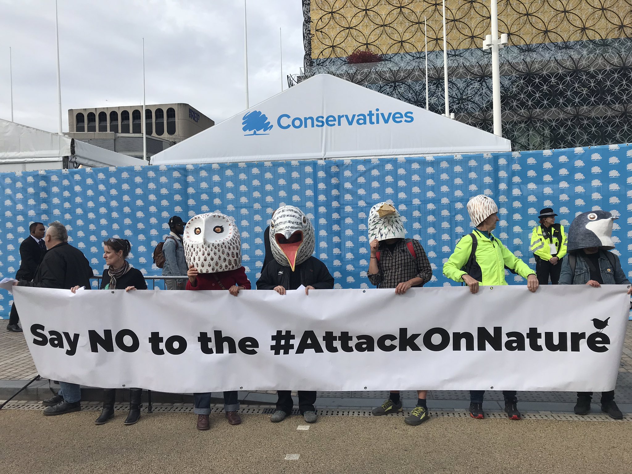 Guy Shrubsole on Twitter: "I’m here today with some VERY angry birds outside Conservative Party ...