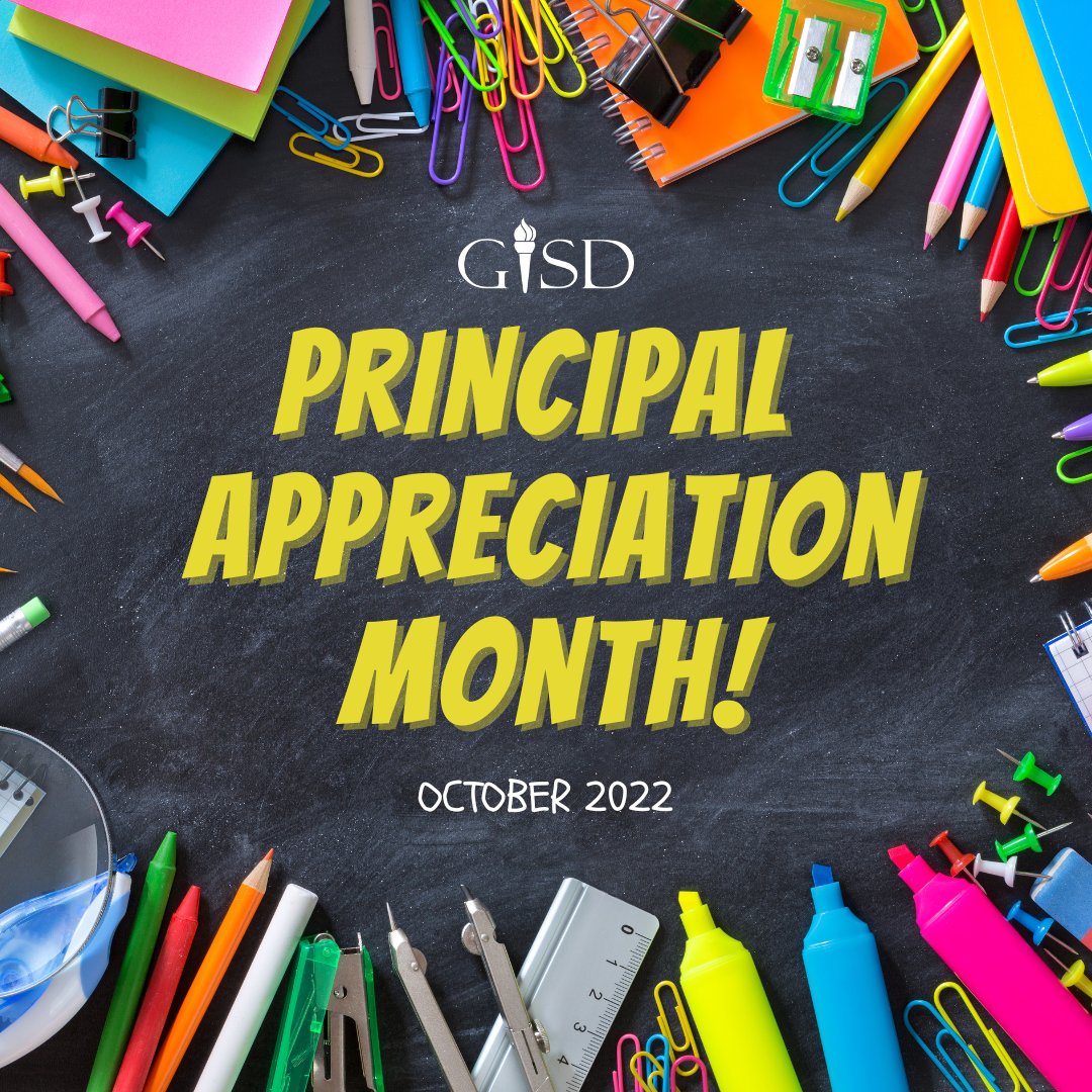 Garland ISD on Twitter: "In honor of October being Principal ...