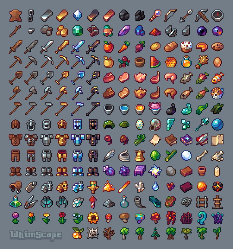 Minecraft Items Pixel Art