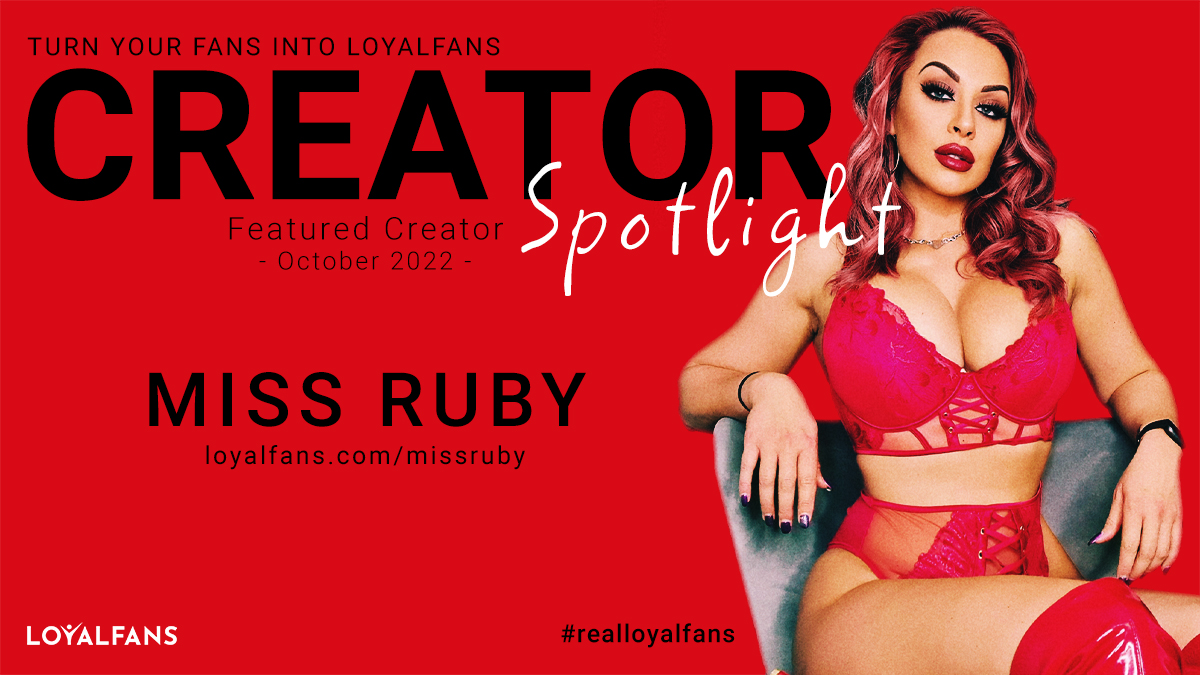 Cam Girl All Access on Twitter: "MissRuby Named LoyalFans’ ‘Featured Creator’ for October ...
