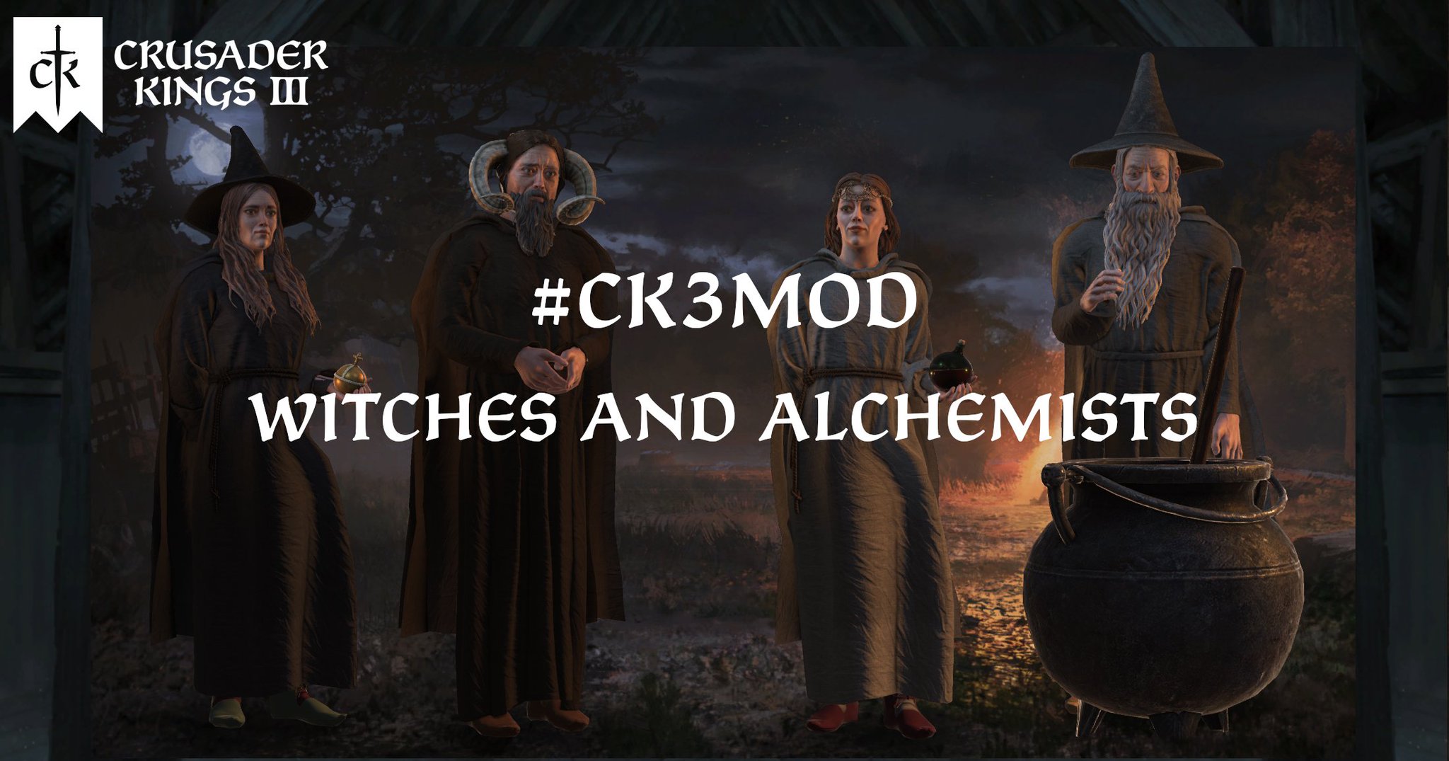 Crusader Kings III on Twitter: "#CK3Mod - Witches and Alchemists ⚗️ Developed during #ModCon2 by ...