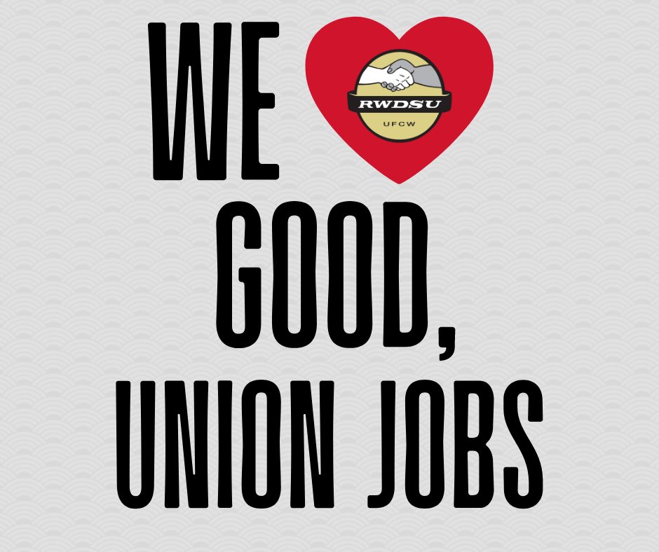 RWDSU on Twitter: "Idk about you, but we ️ good, union jobs. #1u"