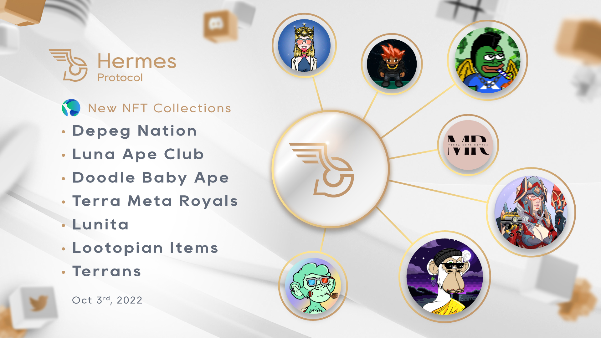 Hermes Protocol | Beta Web App 🟢 LIVE on Twitter: "2/6 Wohohoooo New NFT collections added ...