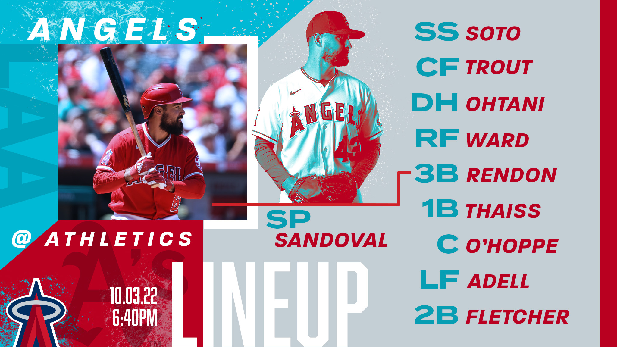 Los Angeles Angels on Twitter: "📍Oakland 📺 @BallySportWest 📻 @AngelsRadioKLAA #GoHalos https://t ...