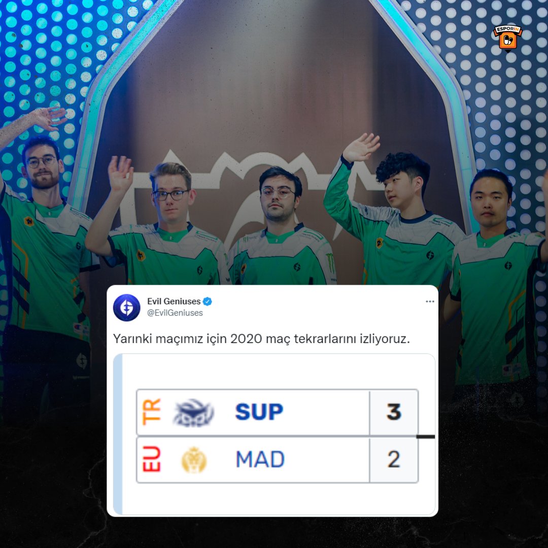 Esporin on Twitter: "Evil Geniuses'ın tweet'i: https://t.co/1sfNclzOg6" / Twitter