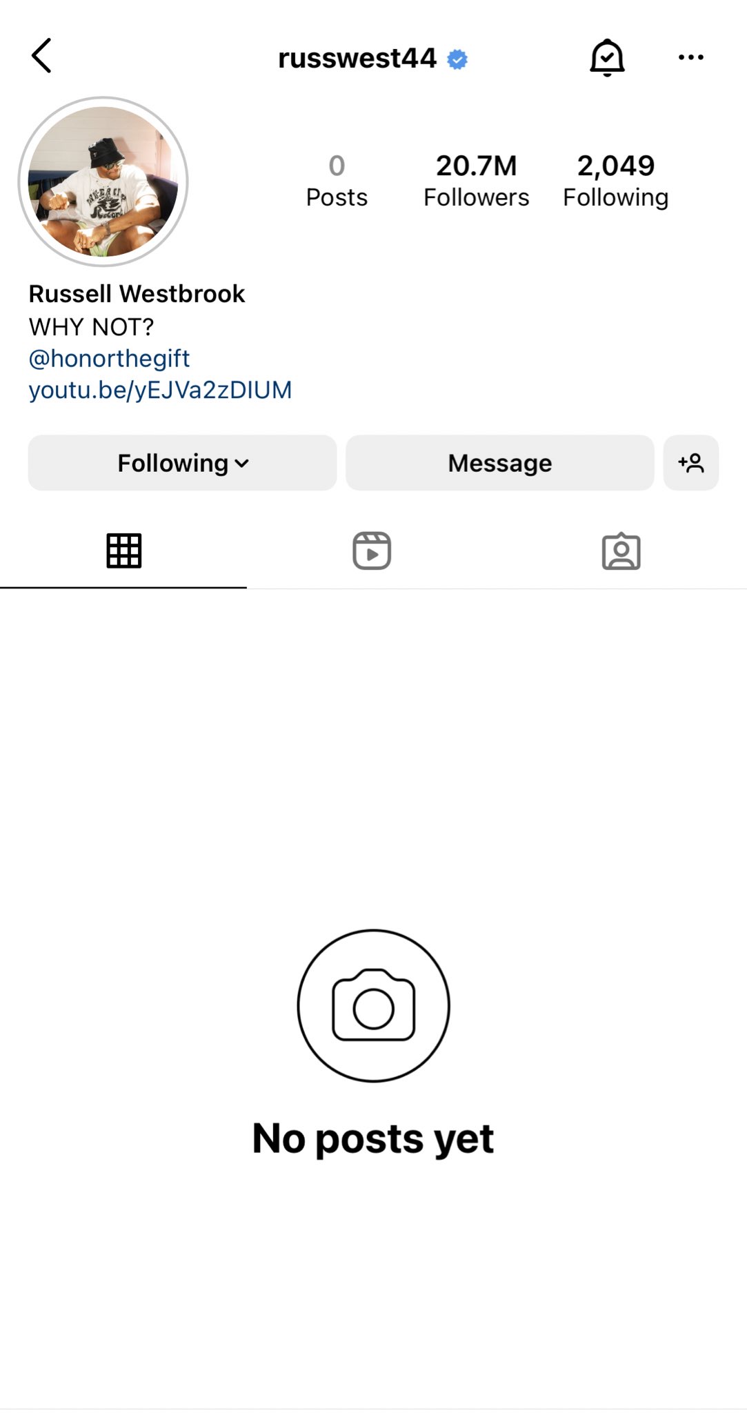 ClutchPoints on Twitter: "Russell Westbrook’s IG page 😳 https://t.co/d4cQpZbm3k" / Twitter