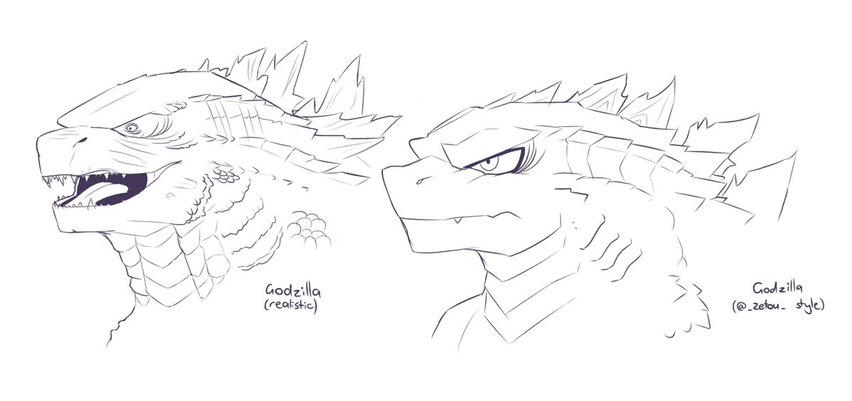 「godzilla study from a while ago ft. @/_z」|gusの漫画