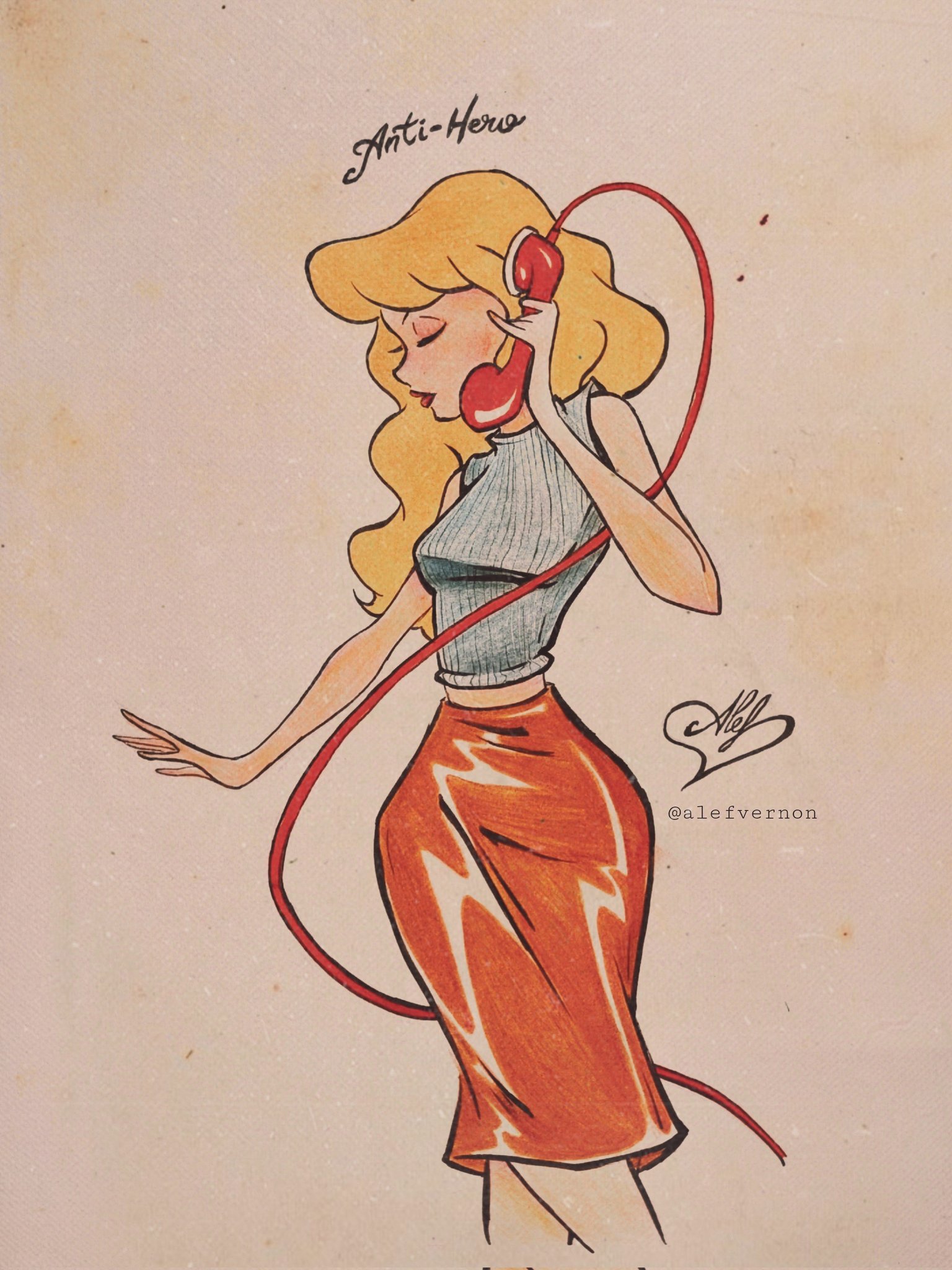 Taylor Swift Cartoon Drawing