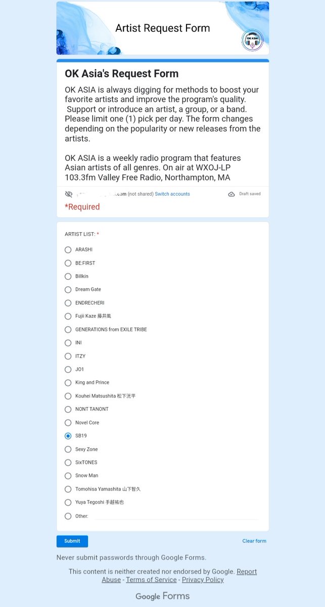 SB19 RADIO REQUEST TEAM on Twitter: "[RADIO REQUEST] OK ASIA Click the link,select SB19,click ...