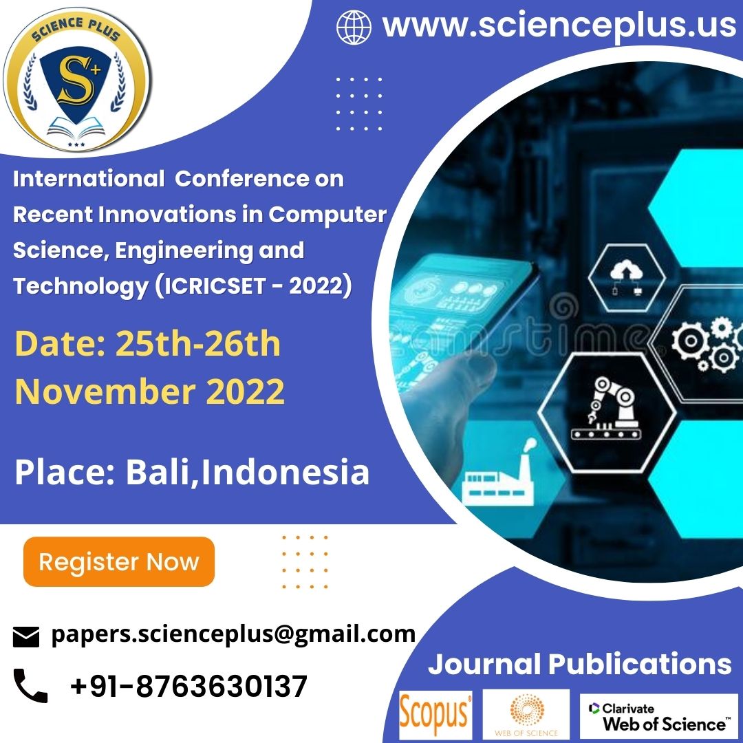 Scienceplus on Twitter: "International Conference on Recent Innovations in Computer Science ...