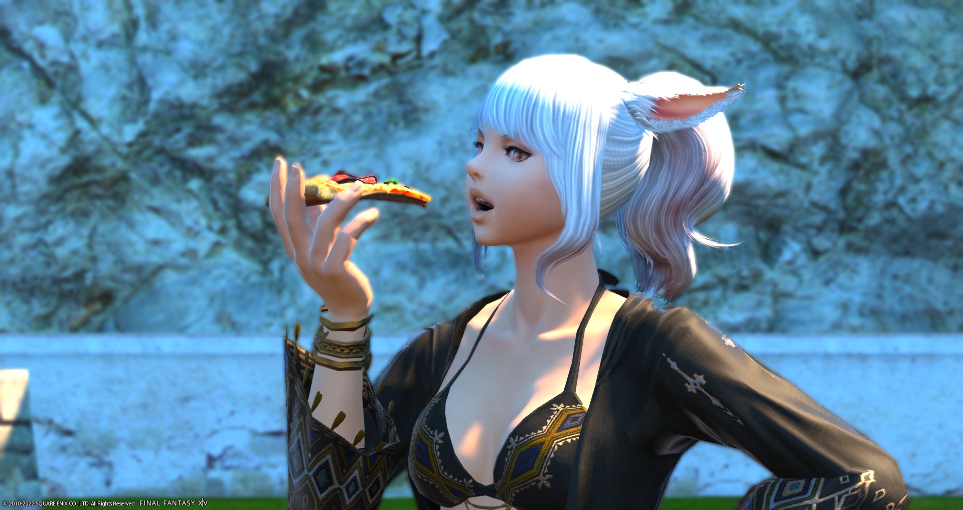 馬鳥速報@FF14 on Twitter: "エモート「ピザを食べる」 #FF14 https://t.co/2WmGAPjsyS" / Twitter