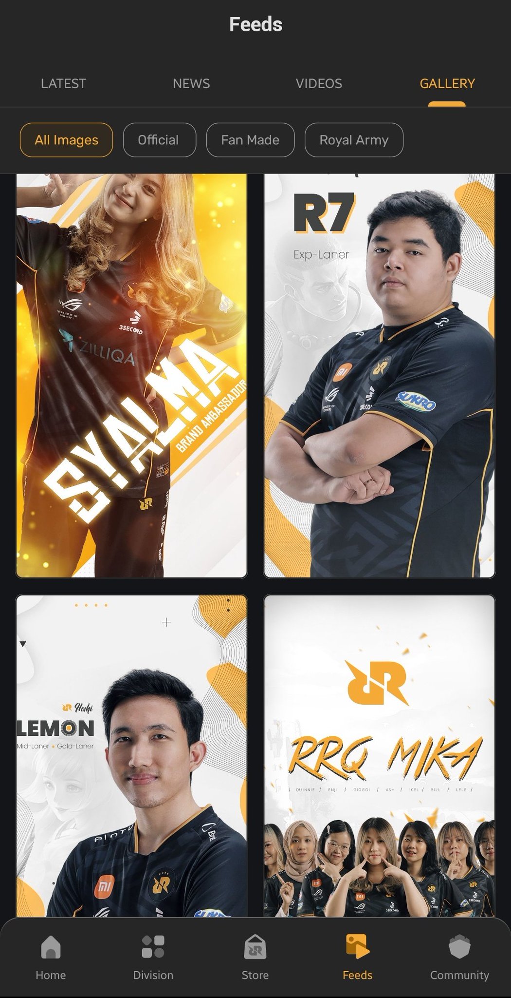 Team RRQ on Twitter: "Ada banyak bgt di RRQ App, tinggal pilih mau yg portrait atau landscape ...